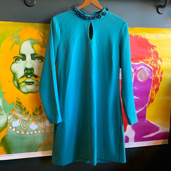 Louche | Dresses | Vintage Teal Dress By Louche | Poshmark